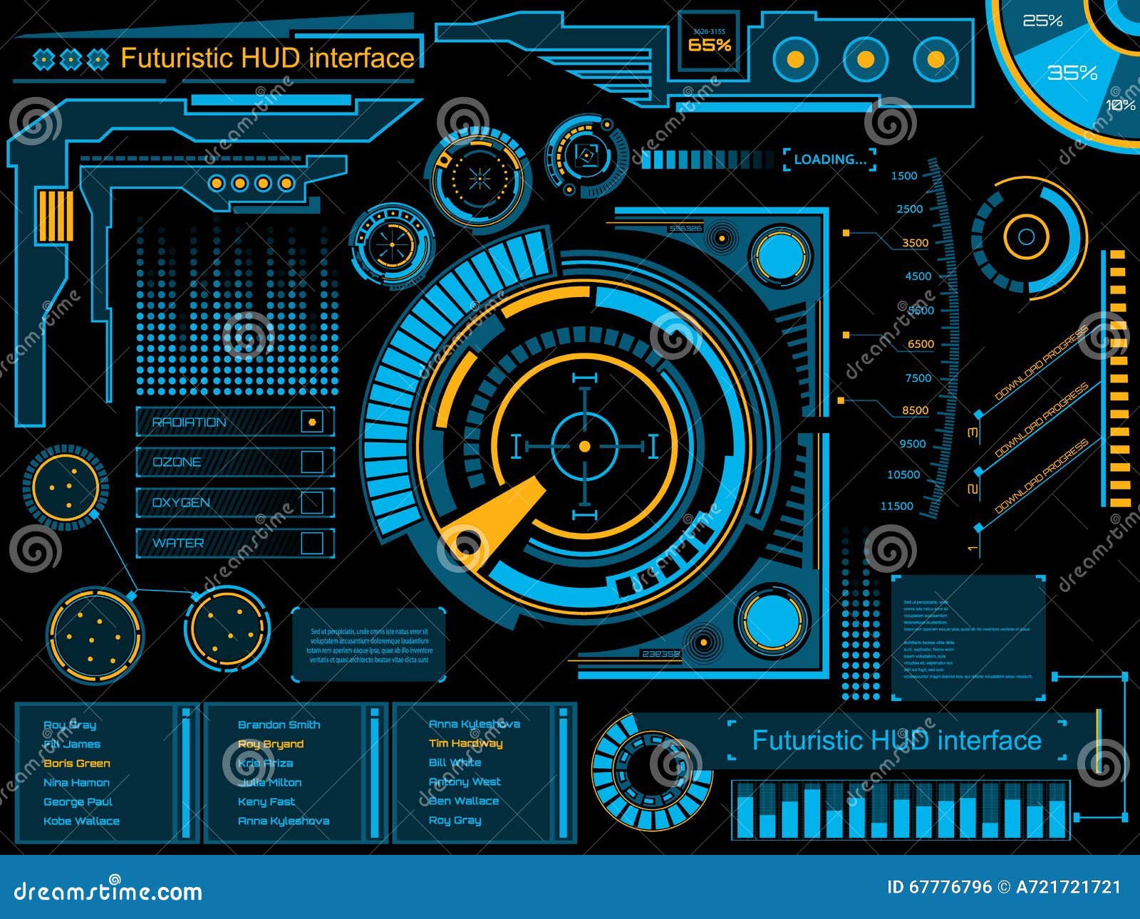 Graphic Touch User Interface HUD. Stock Vector - Illustration of ...