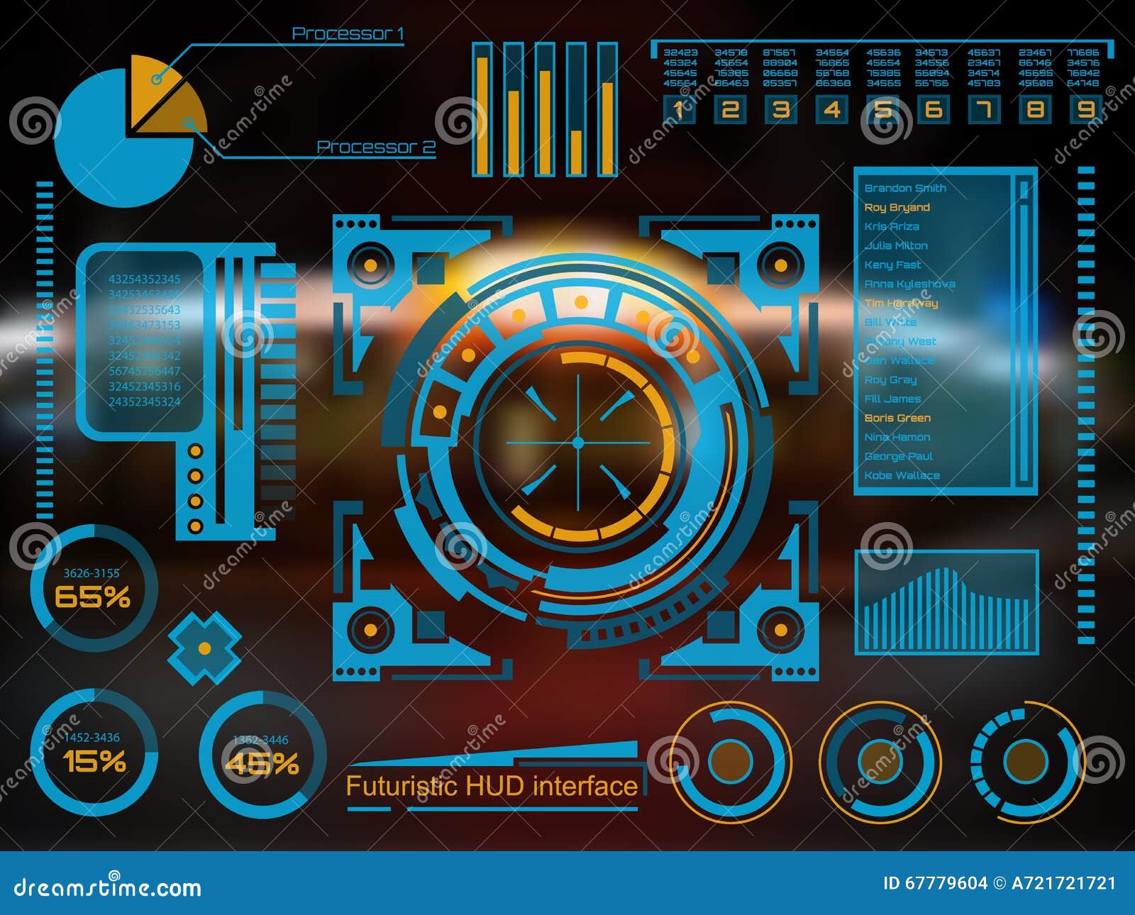 Graphic Touch User Interface HUD. Stock Vector - Illustration of ...