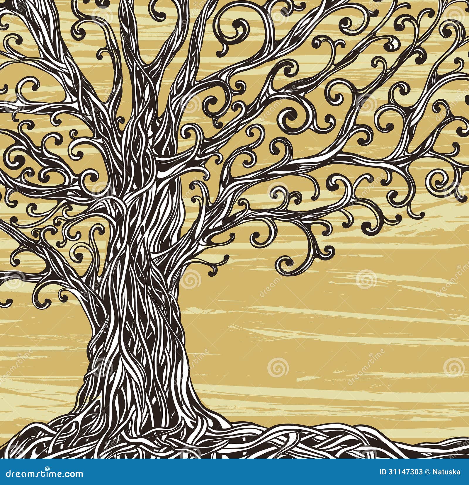 Graphic Set Off Tree Silhouettes Vector Illustrations | CartoonDealer ...