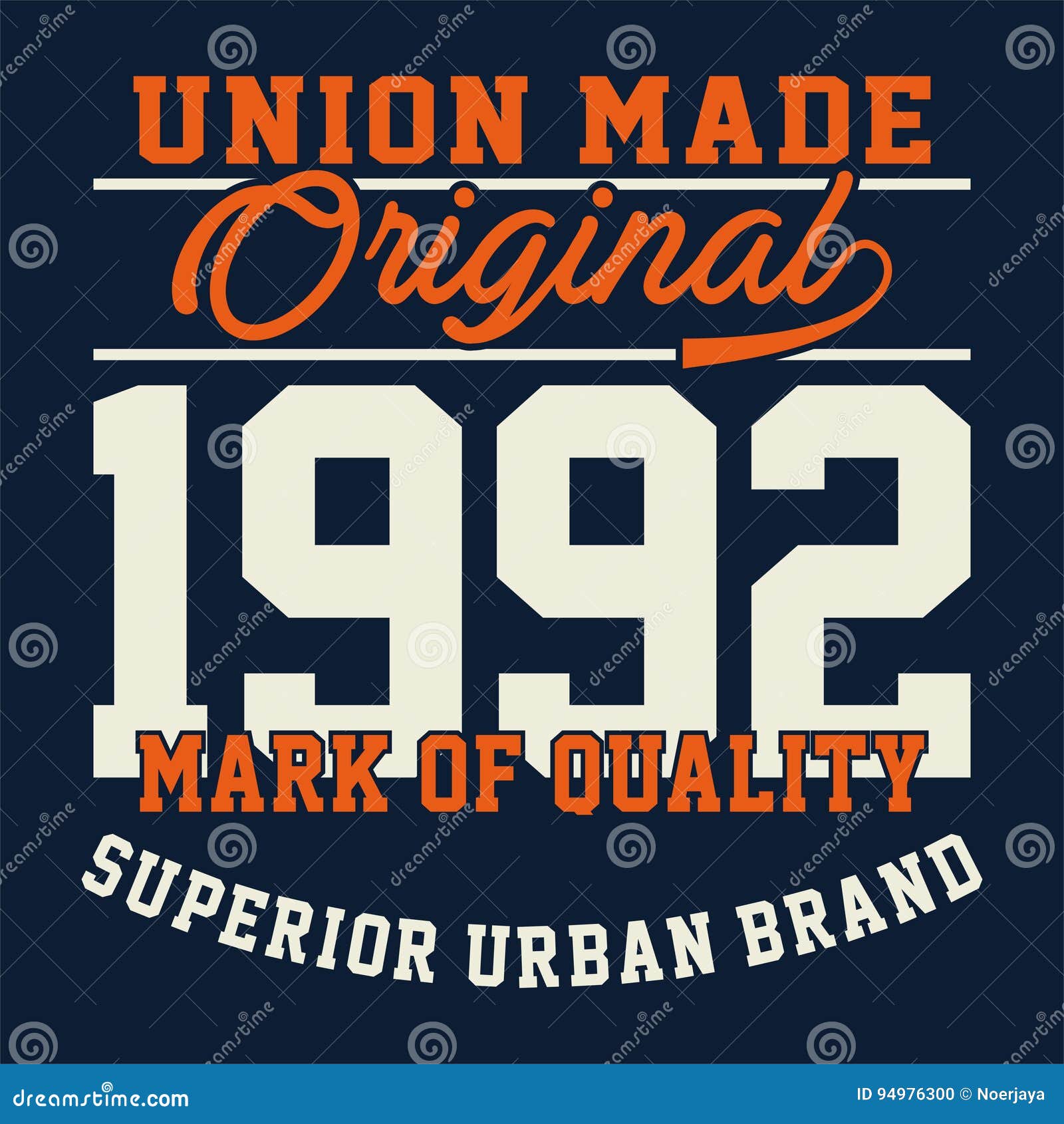 Graphic Union Made Original Stock Illustration - Illustration of print ...