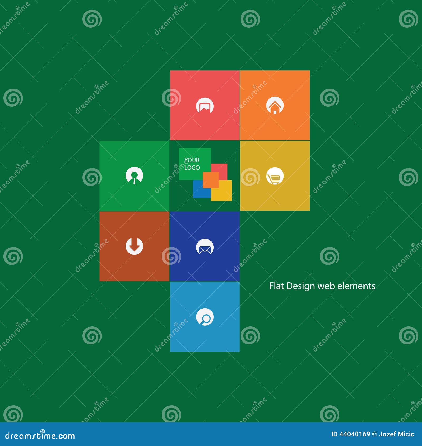 Graphic User Interface Flat Design Vector Stock Vector - Illustration ...