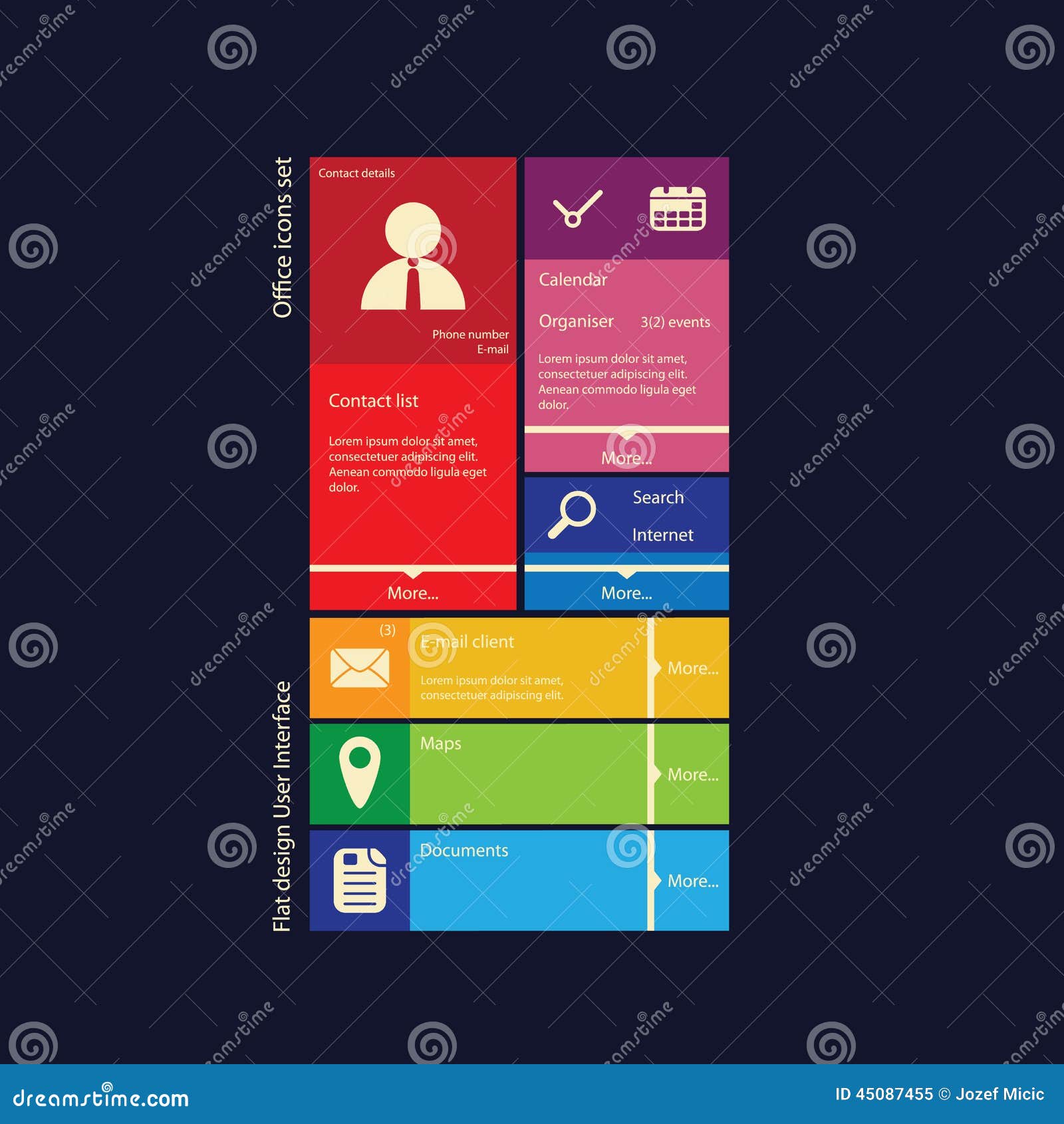 Graphic User Interface Vector Illustration with Stock Vector ...