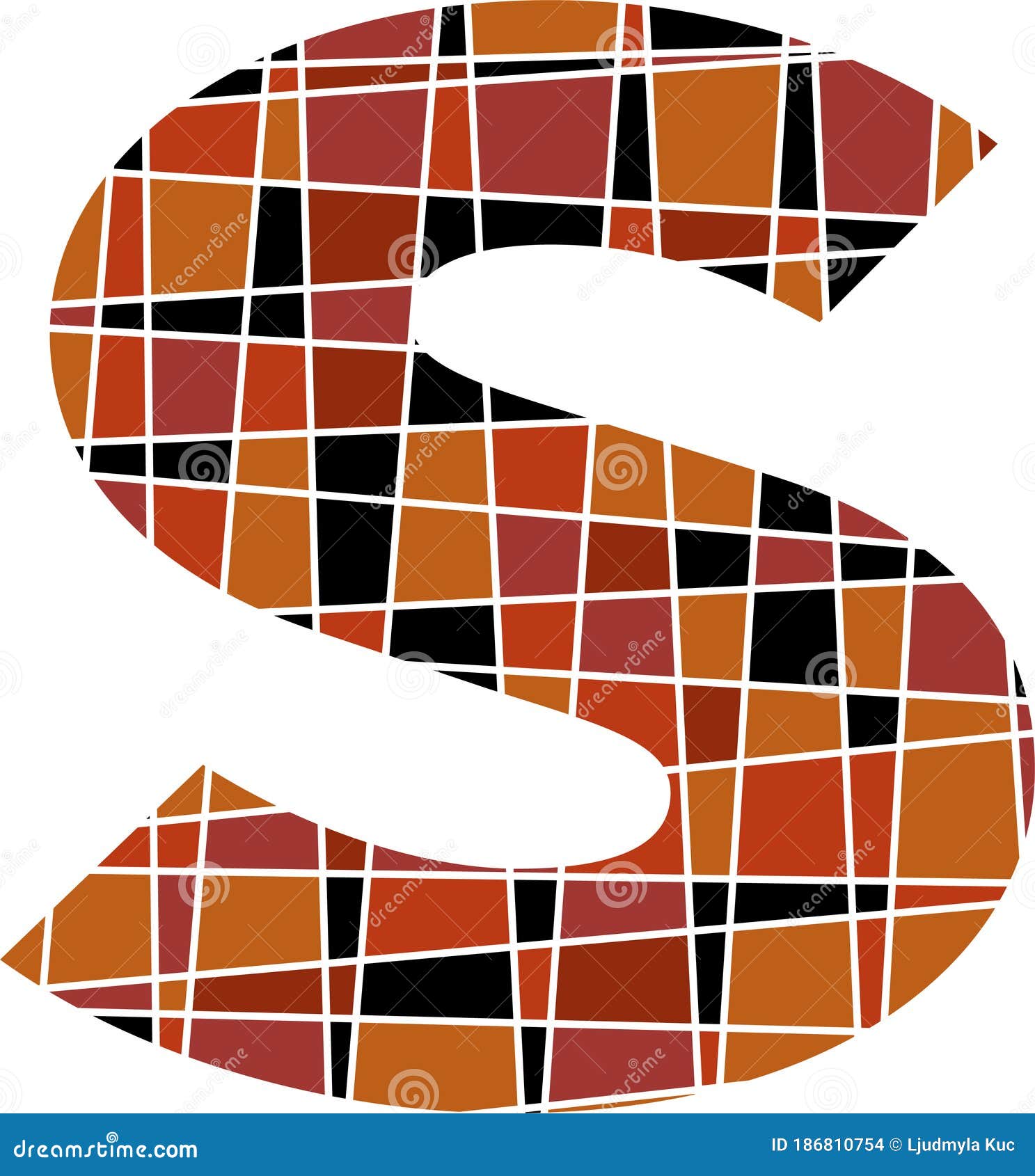 Alphabet vector letter S stock vector. Illustration of color - 186810754