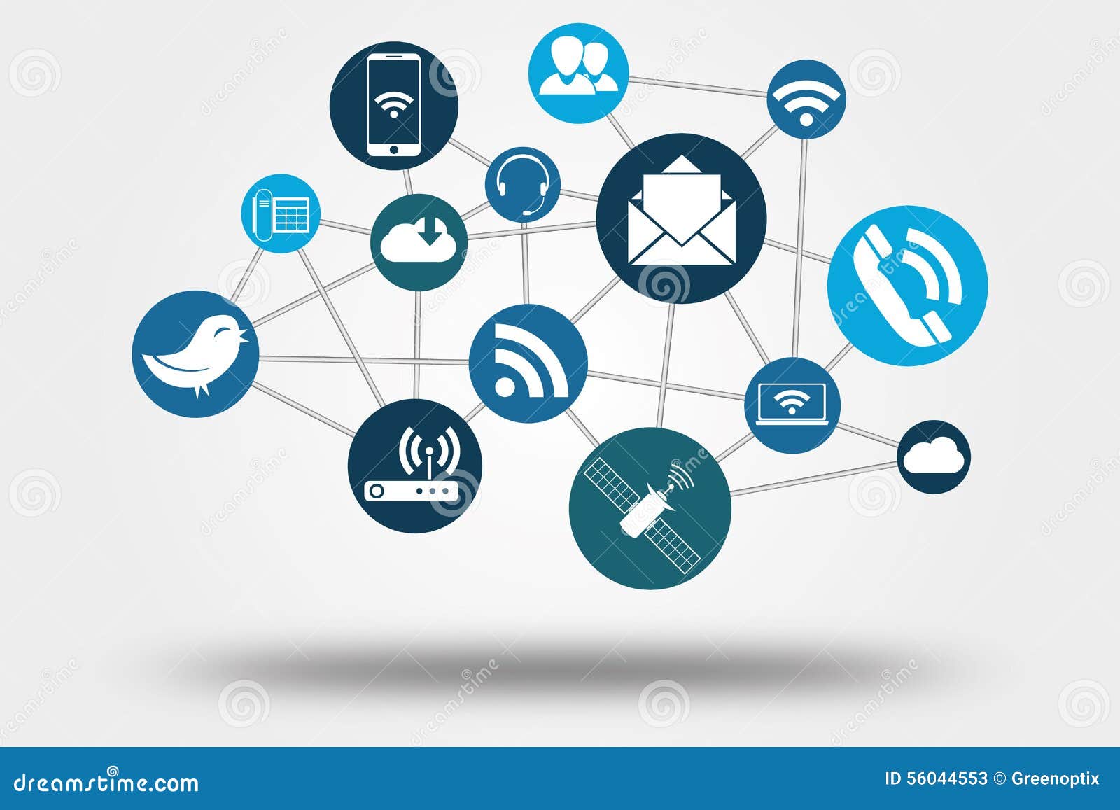 Graphic Vector Network Communication Grey Stock Illustration ...