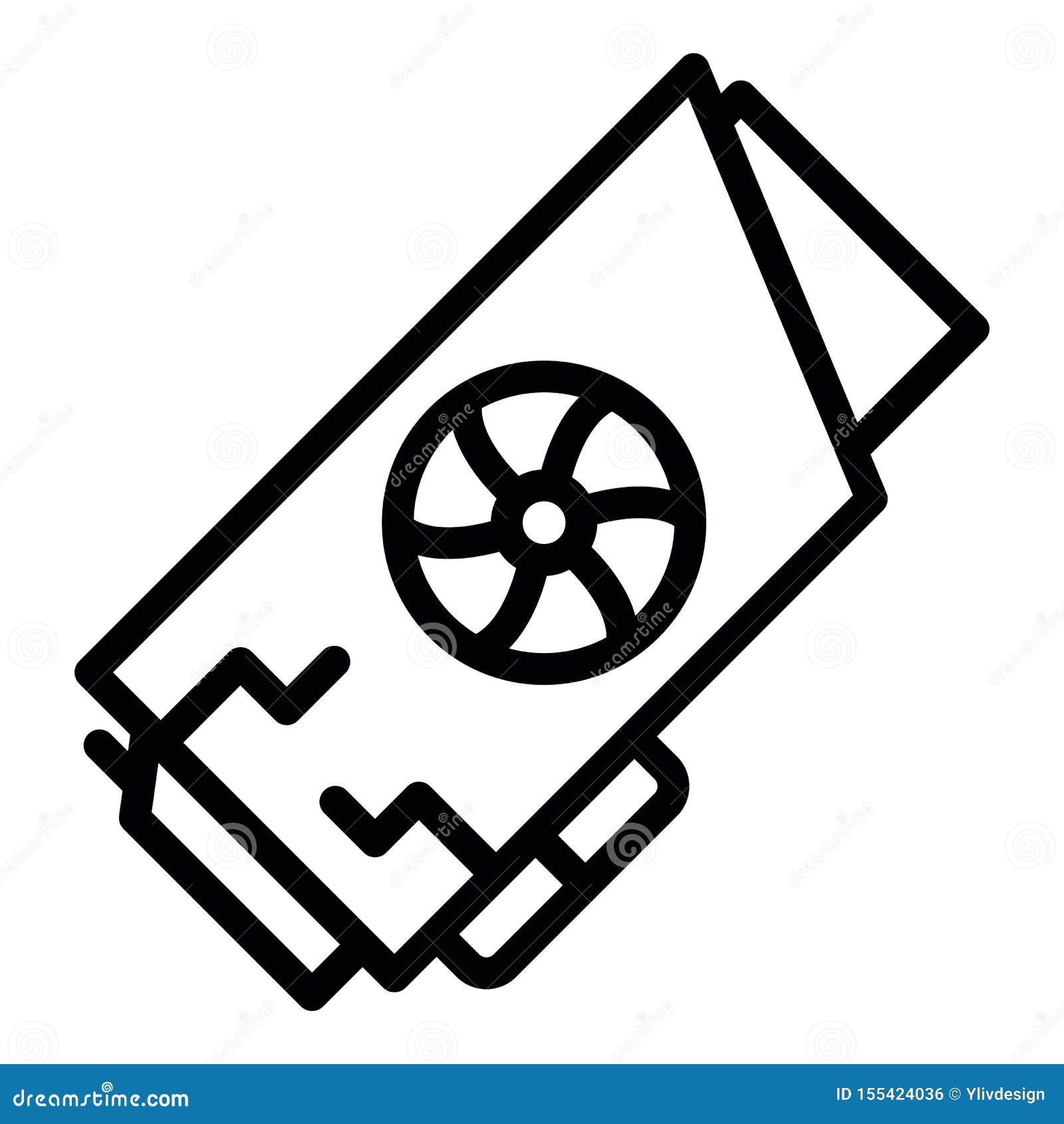 Graphic Video Cards Gpu Set Detailed Vector Illustrations ...