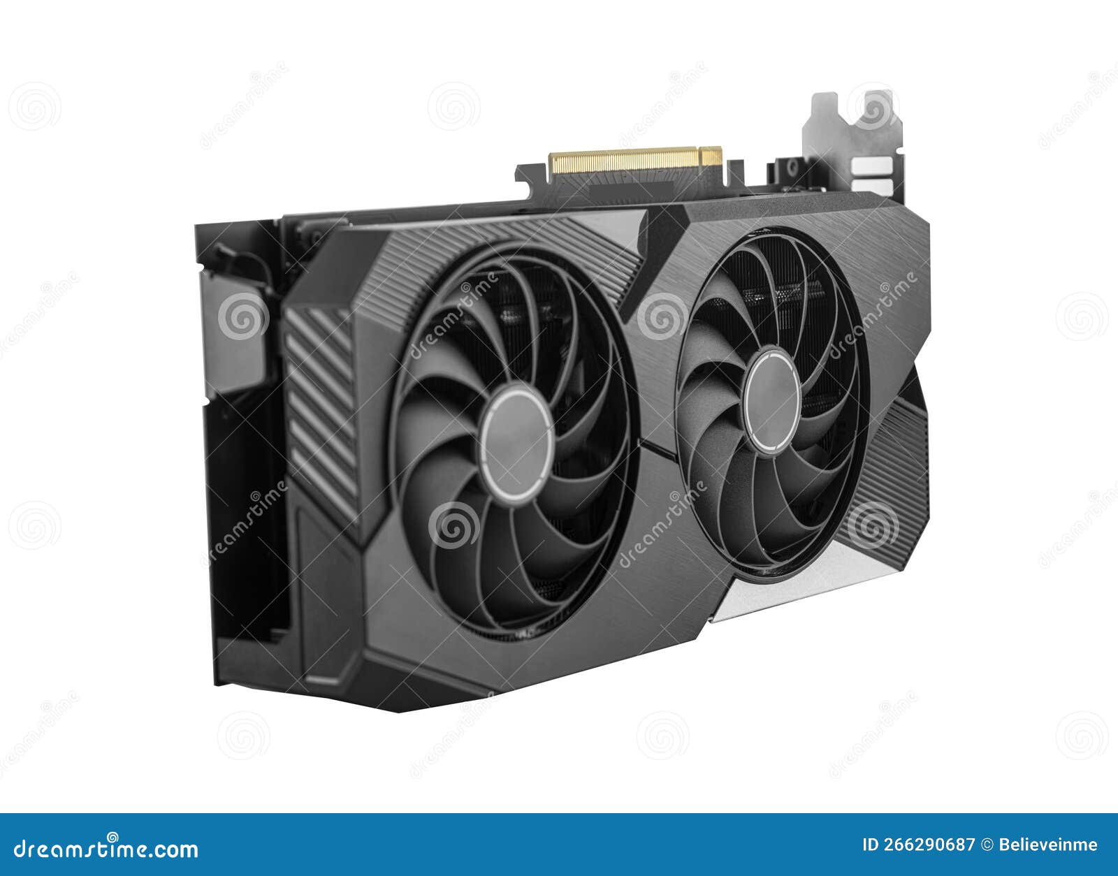 Graphic Video Card Isolated on White Background. Stock Image - Image of ...