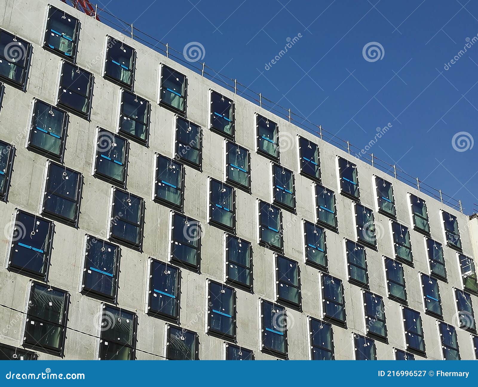 Graphic View of Windows on a New Building Stock Image - Image of ...
