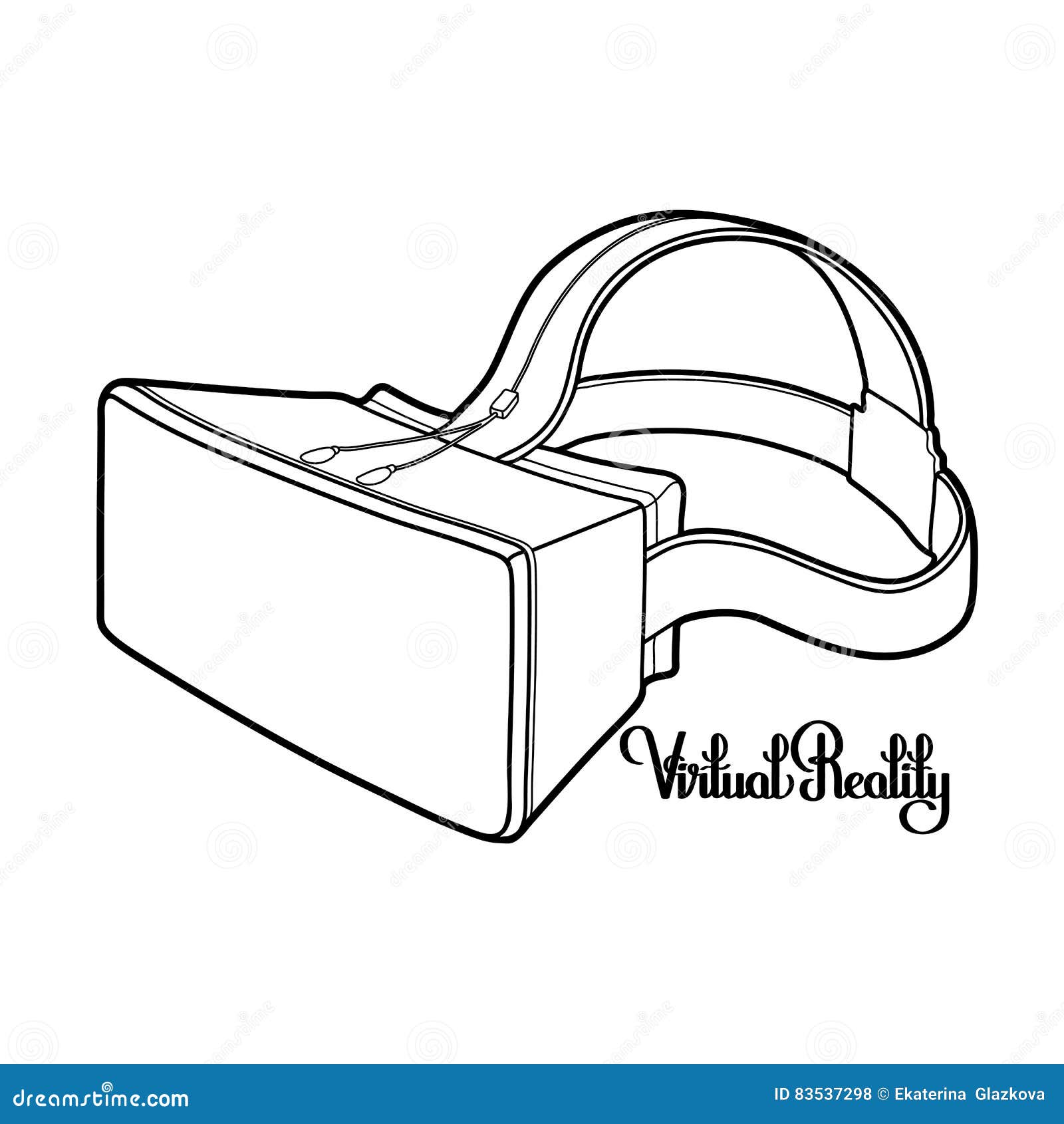 Graphic Virtual Reality Headset. Stock Vector - Illustration of ...