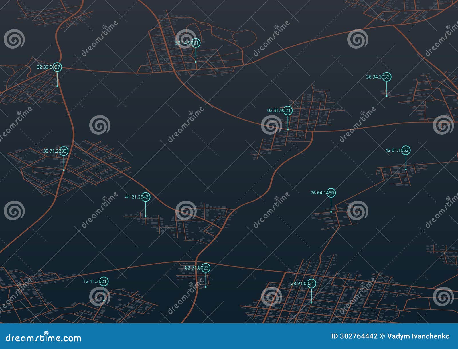 Graphic Visualization Background Data on Map Graph. Abstract Vector Map ...