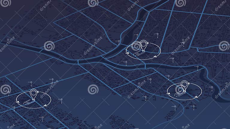 Graphic Visualization Background Data on Map Graph. Abstract Vector Map ...
