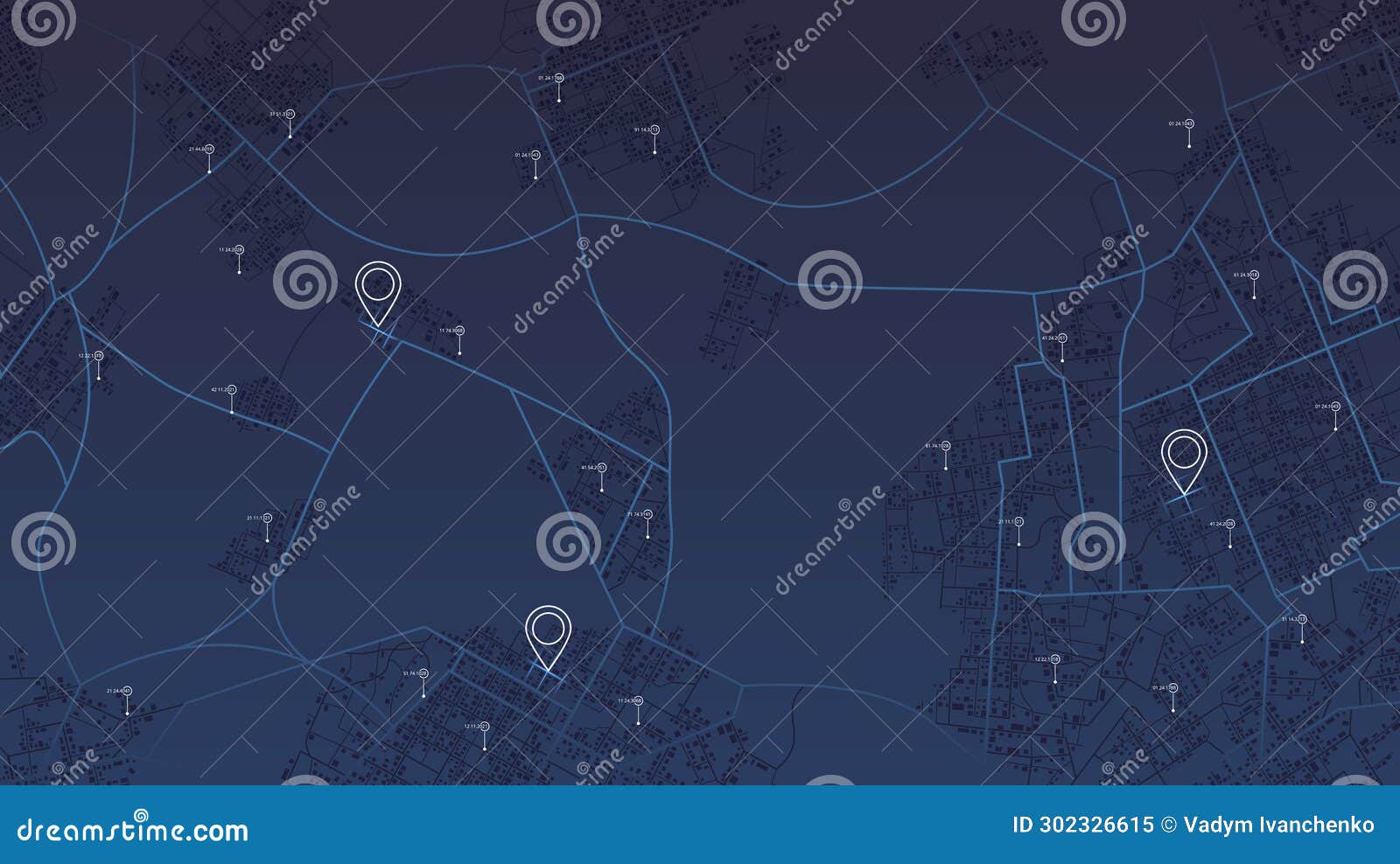 Graphic Visualization Background Data on Map Graph Wit Poi. Abstract ...
