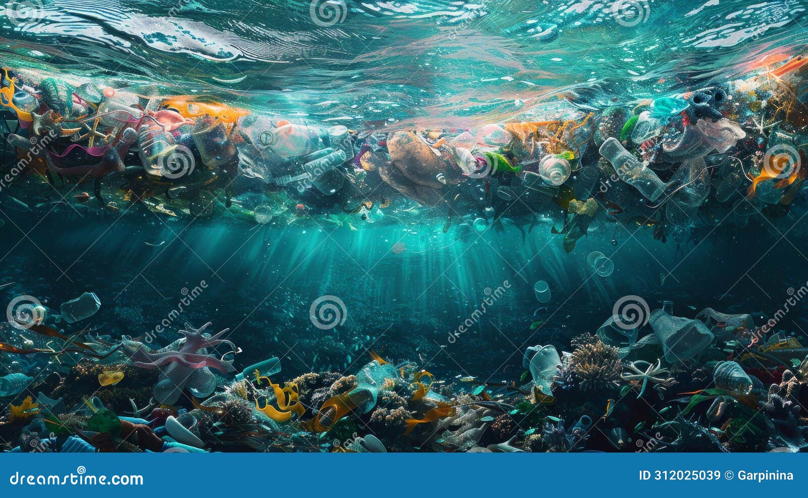 Plastic Dispersion in the Ocean, Showing the Route of Plastic Waste and ...