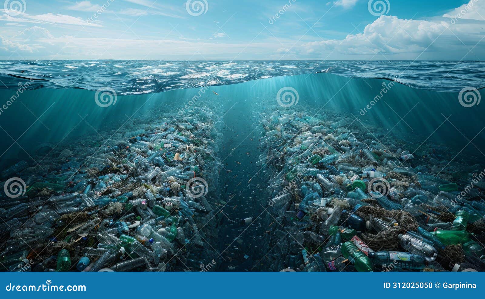 Plastic Dispersion in the Ocean, Showing the Route of Plastic Waste and ...