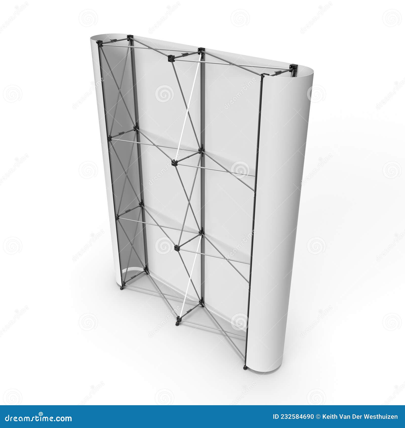 Graphic Wall Exhibition Straight 4 Panel Display. Stock Illustration ...
