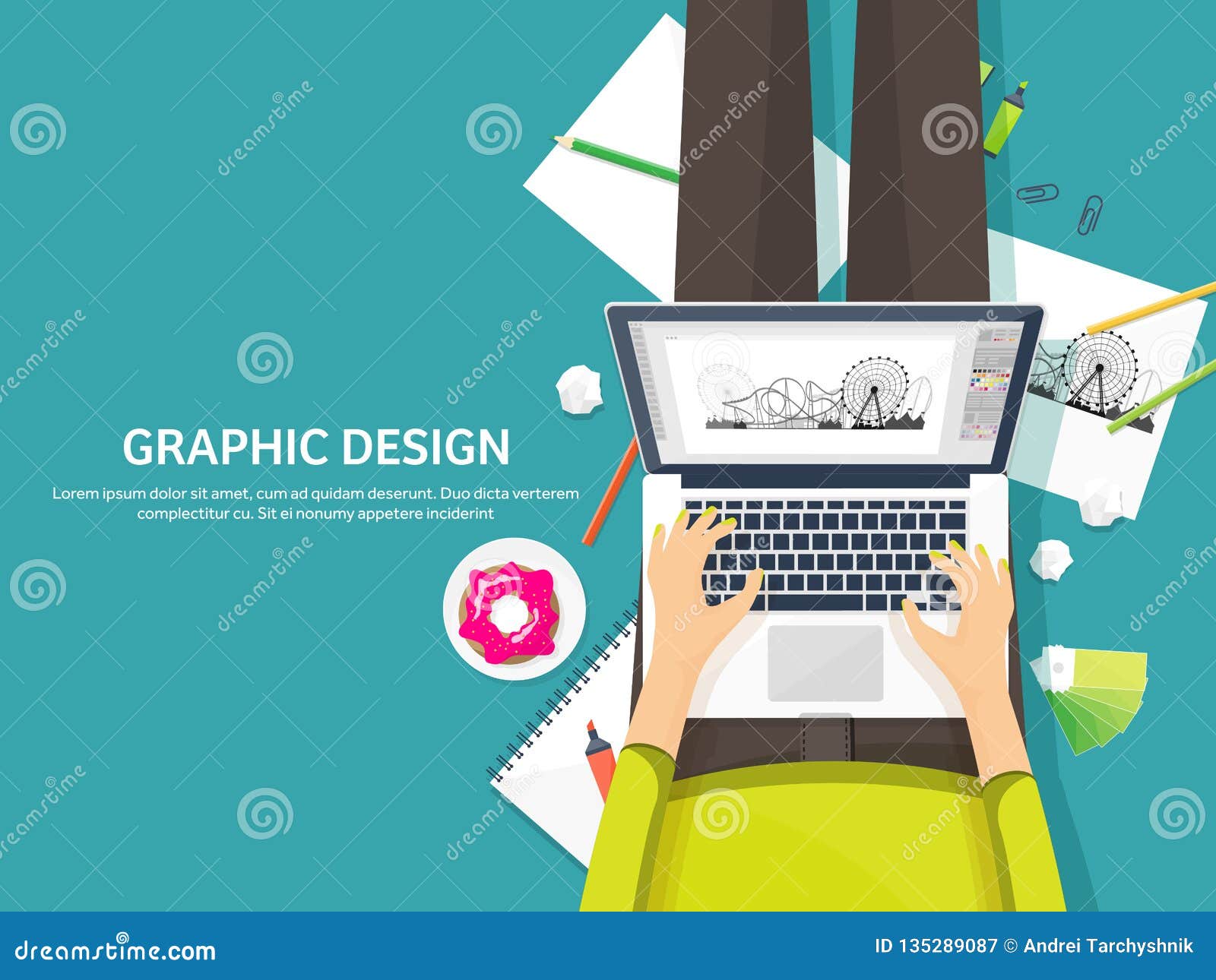 Graphic Web Design. Drawing and Painting. Development. Illustration ...