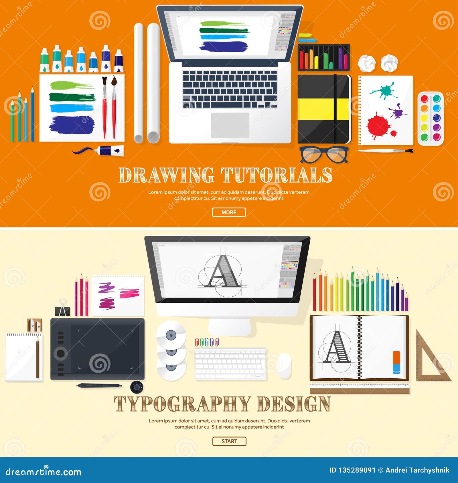 Graphic Web Design. Drawing and Painting. Development. Illustration ...