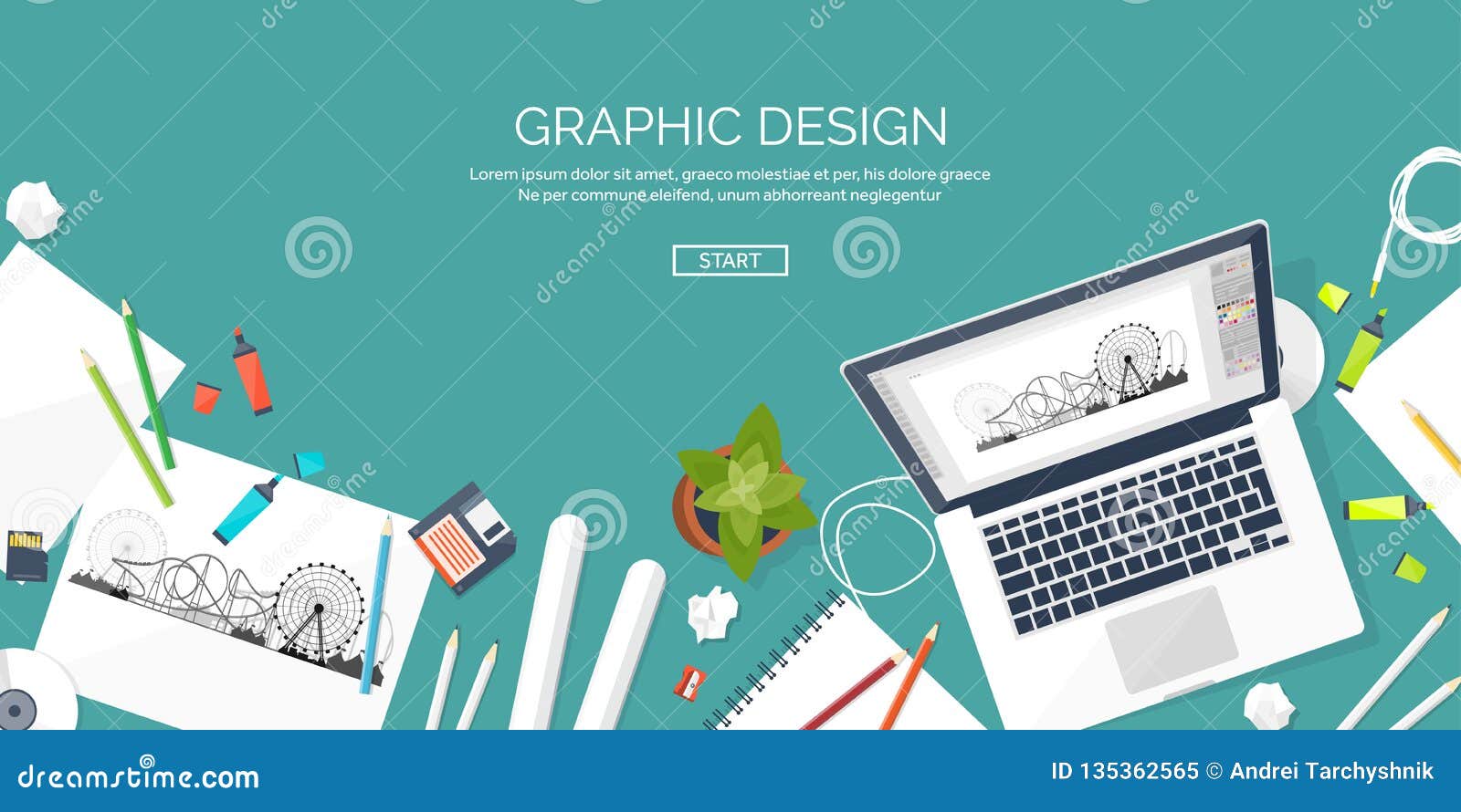 Graphic Web Design. Drawing and Painting. Development. Illustration ...