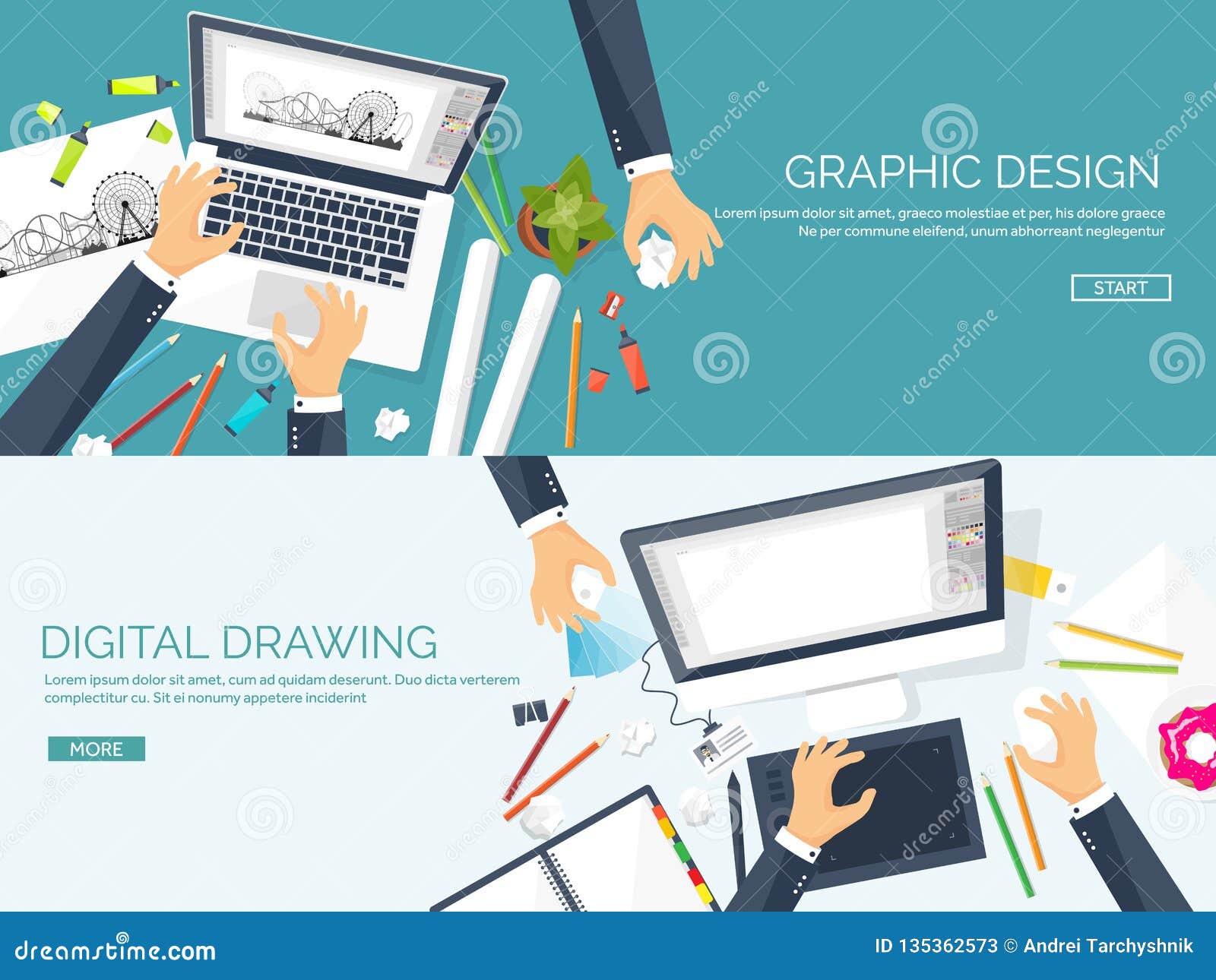 Graphic Web Design. Drawing and Painting. Development. Illustration ...
