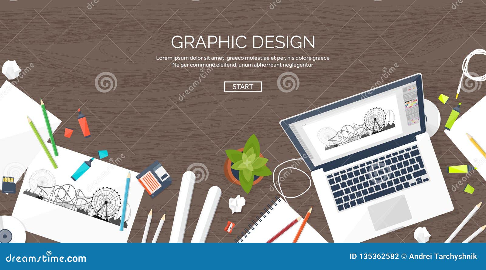 Graphic Web Design. Drawing and Painting. Development. Illustration ...