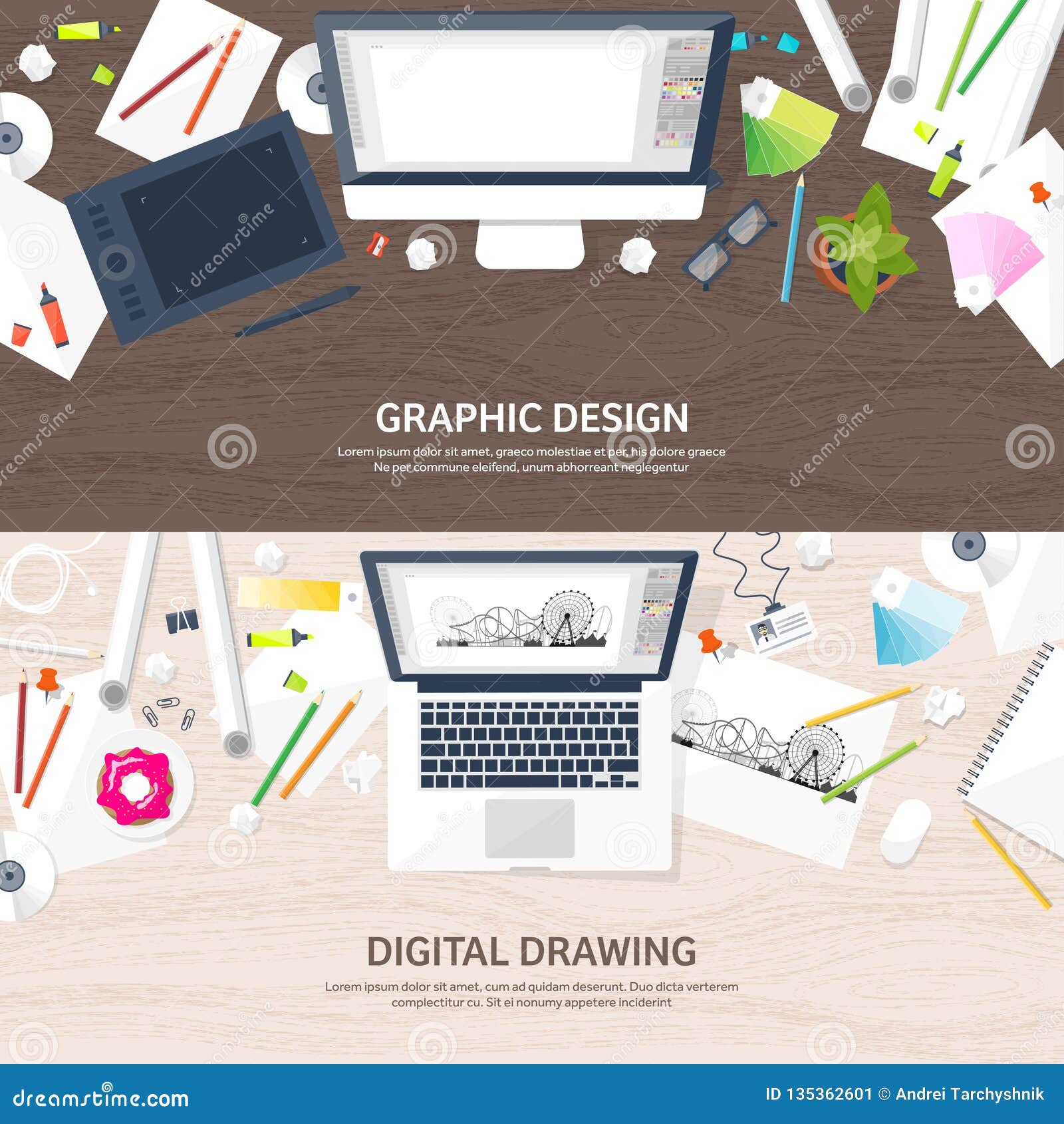 Graphic Web Design. Drawing and Painting. Development. Illustration ...