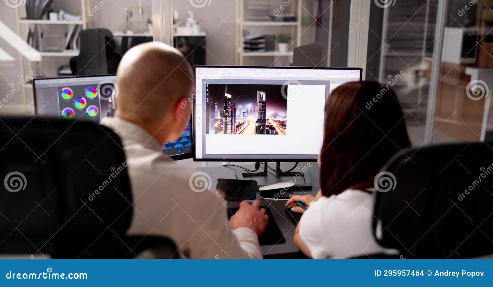 Graphic Web Designer Artist Using Computer Stock Photo - Image of ...