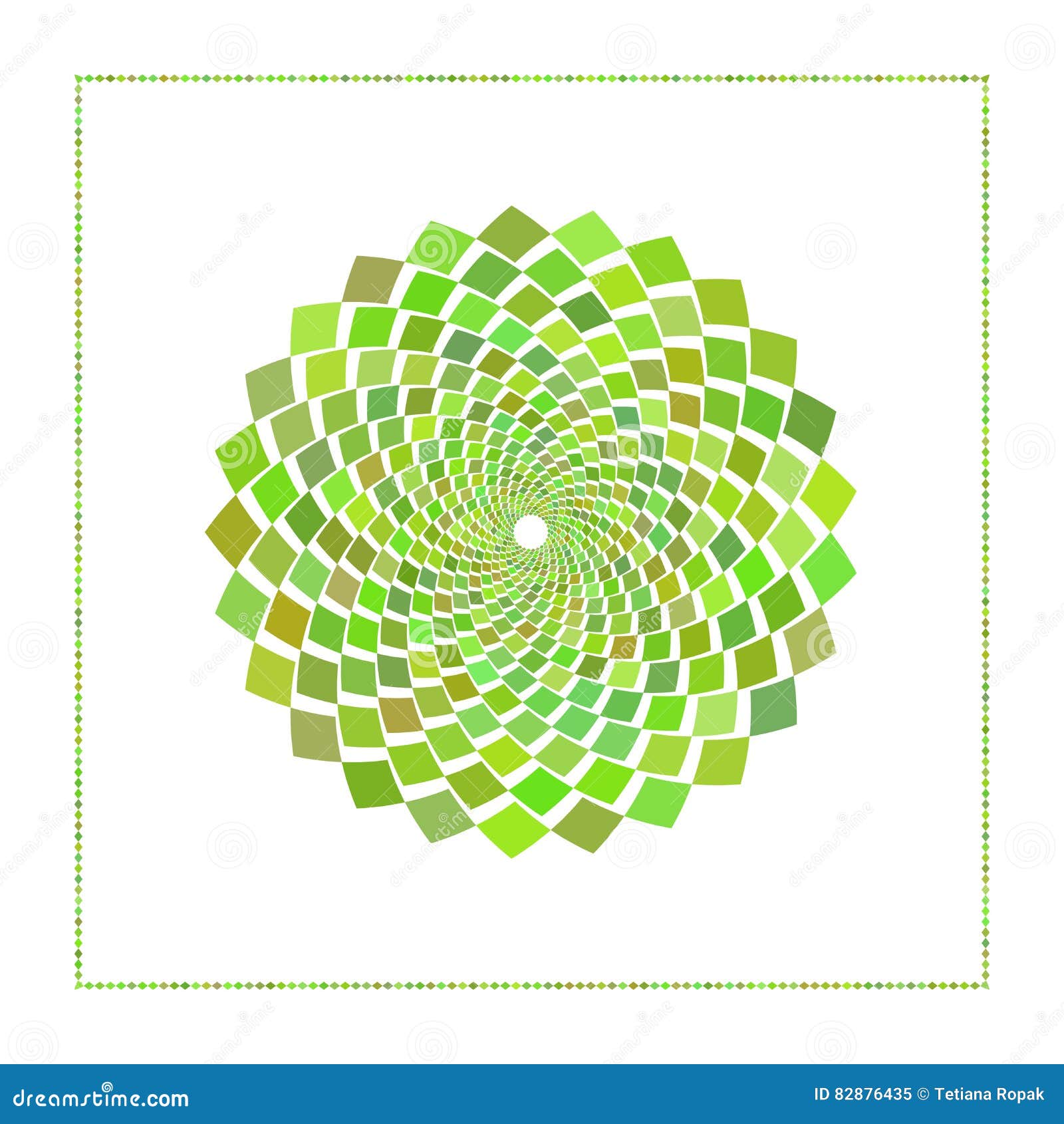 Graphic Web of Rhombus in Concentric Circle with an Open Core. Graphic ...