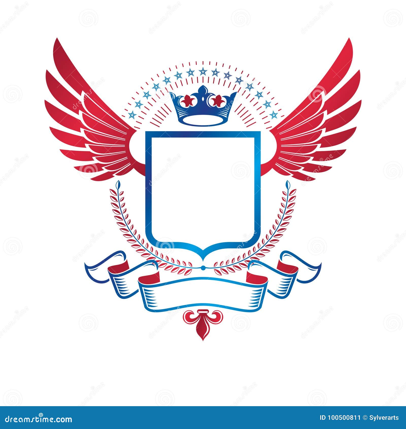 Winged Emblem Vector Illustration | CartoonDealer.com #8111292