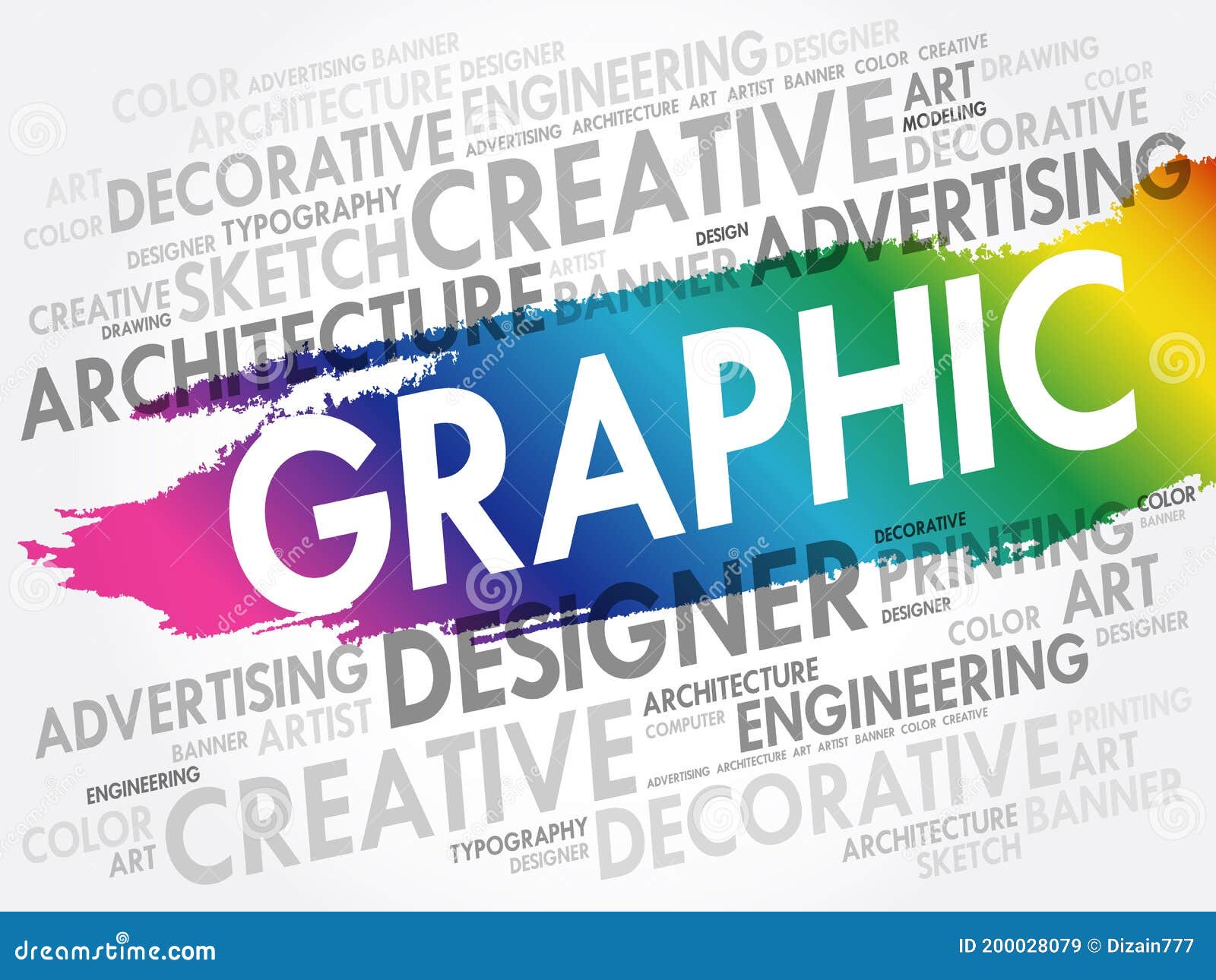 GRAPHIC Word Cloud, Creative Concept Stock Illustration - Illustration ...