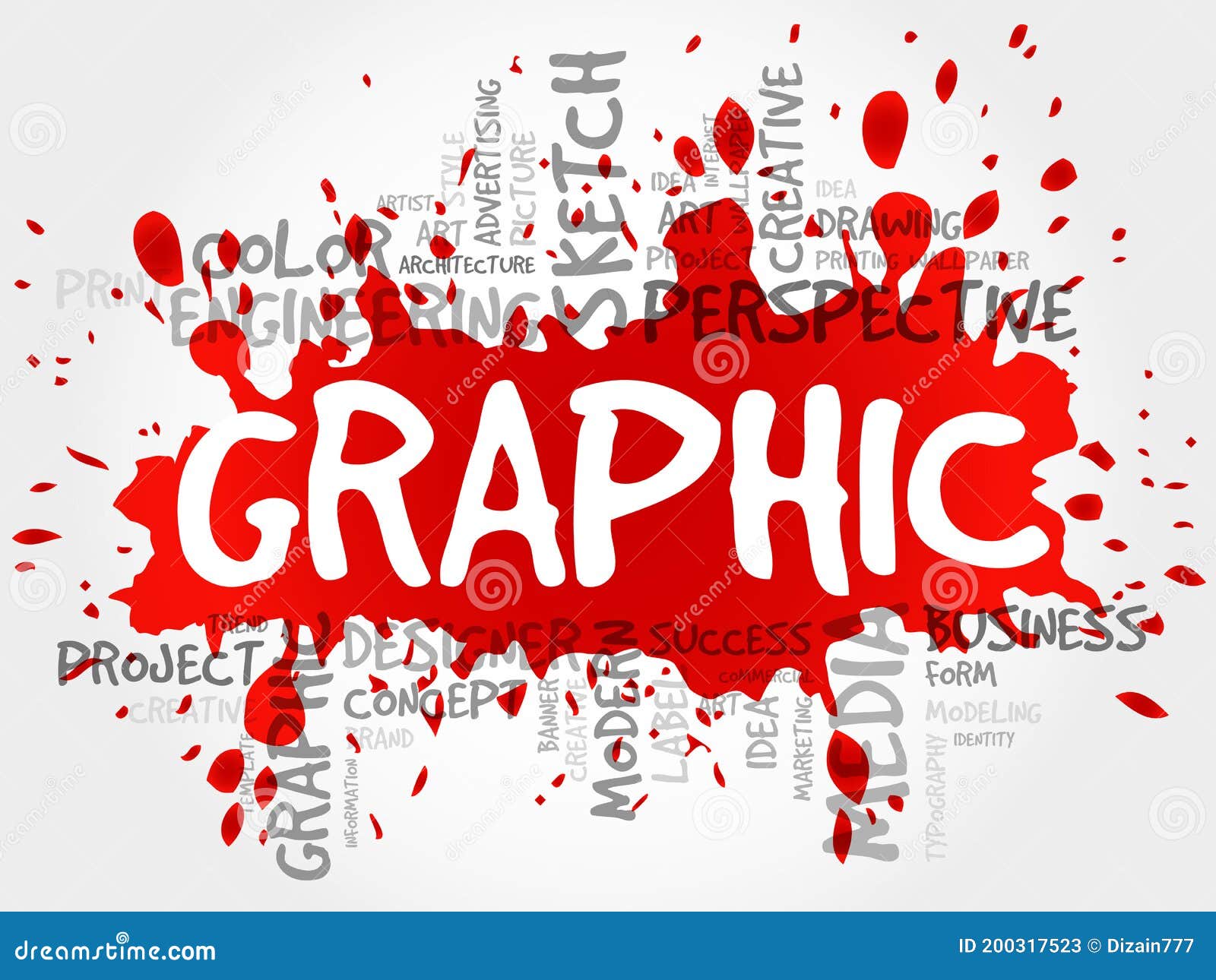 GRAPHIC word cloud stock illustration. Illustration of creation - 200317523