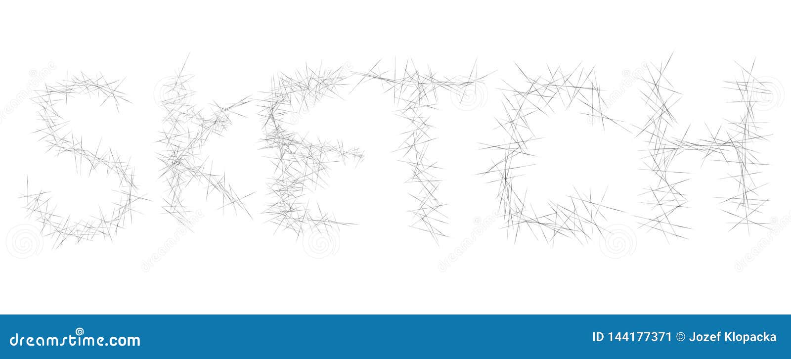 Graphic Word Sketch on White Neutral Background. Stock Illustration ...