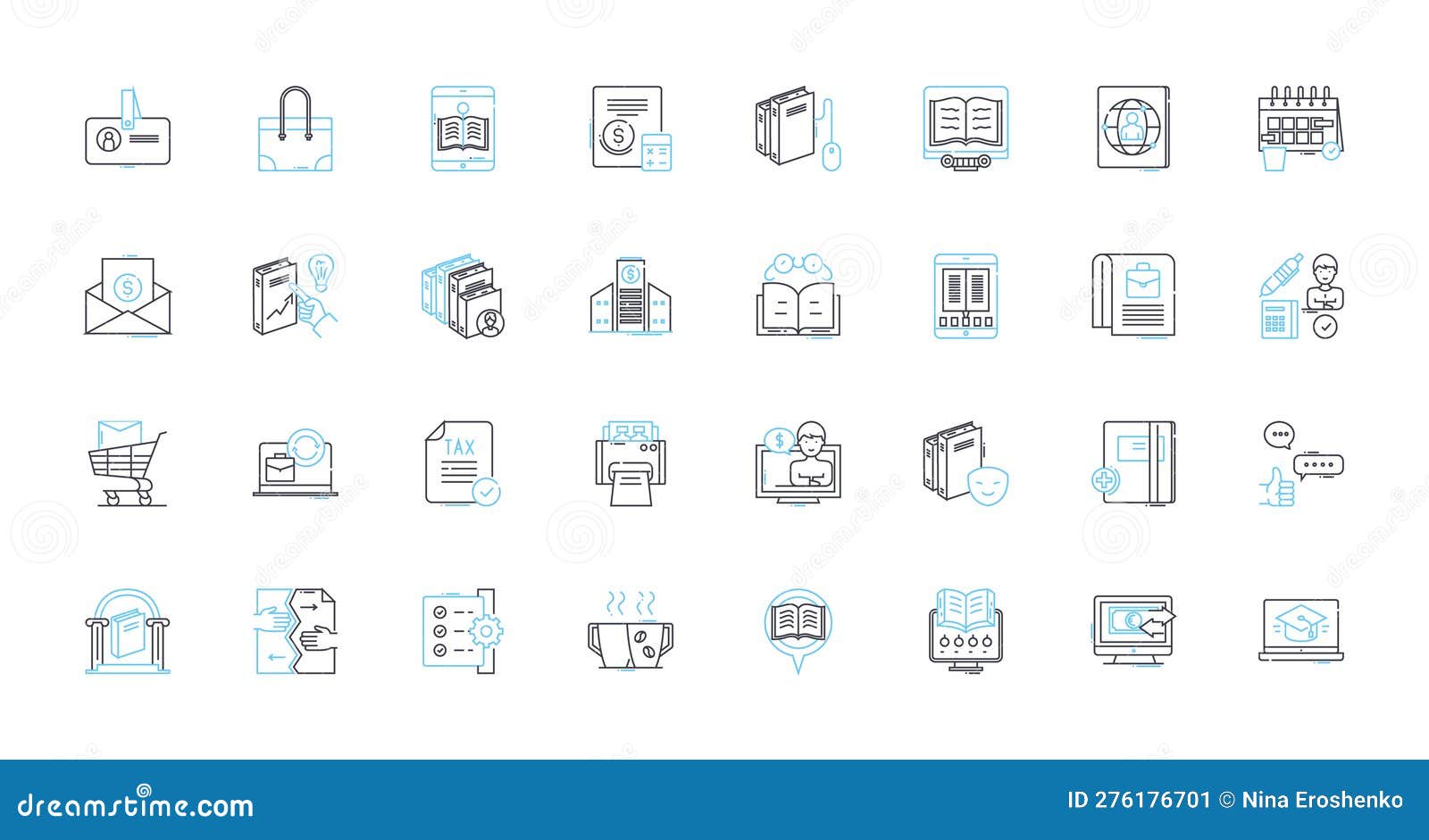 Graphic Writing Linear Icons Set. Ypography, Design, Layout ...