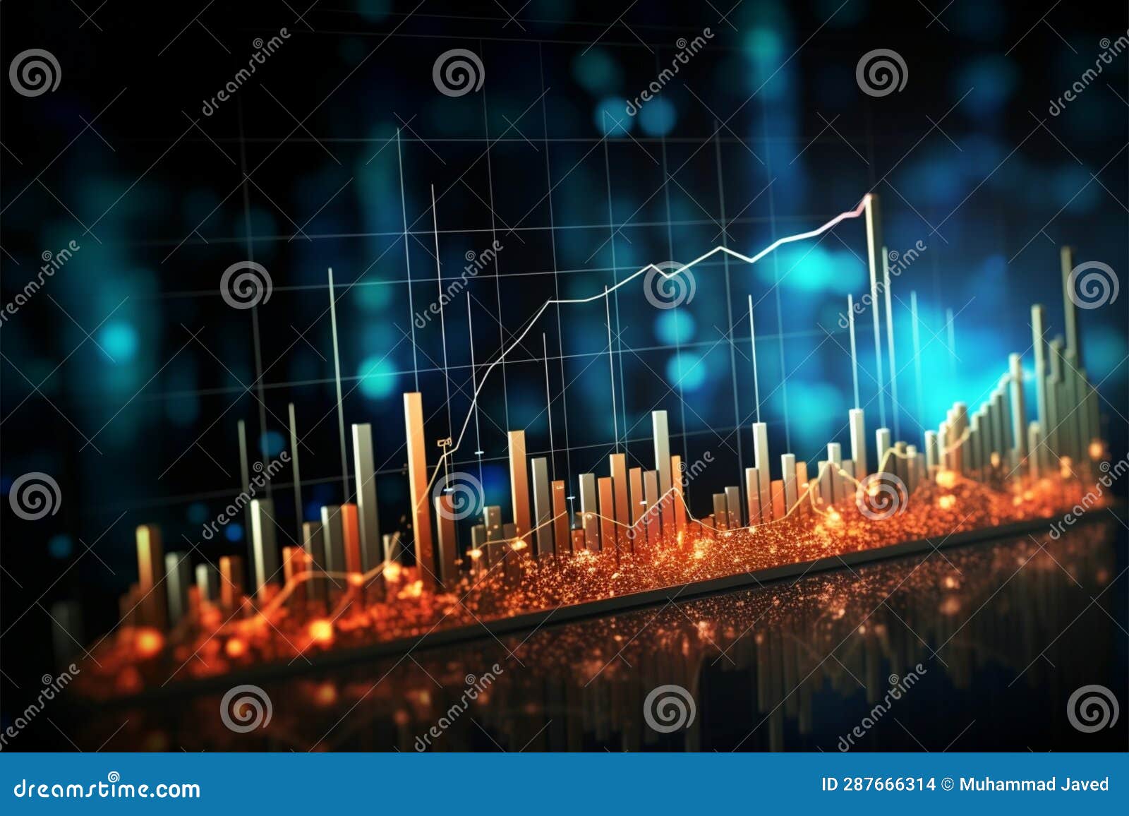 Graphical Analysis Business and Stock Market Trends in Vivid ...