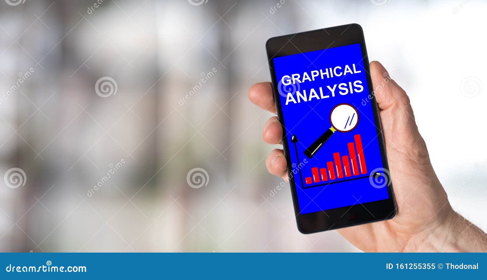 Graphical Analysis Concept on a Smartphone Stock Image - Image of ...