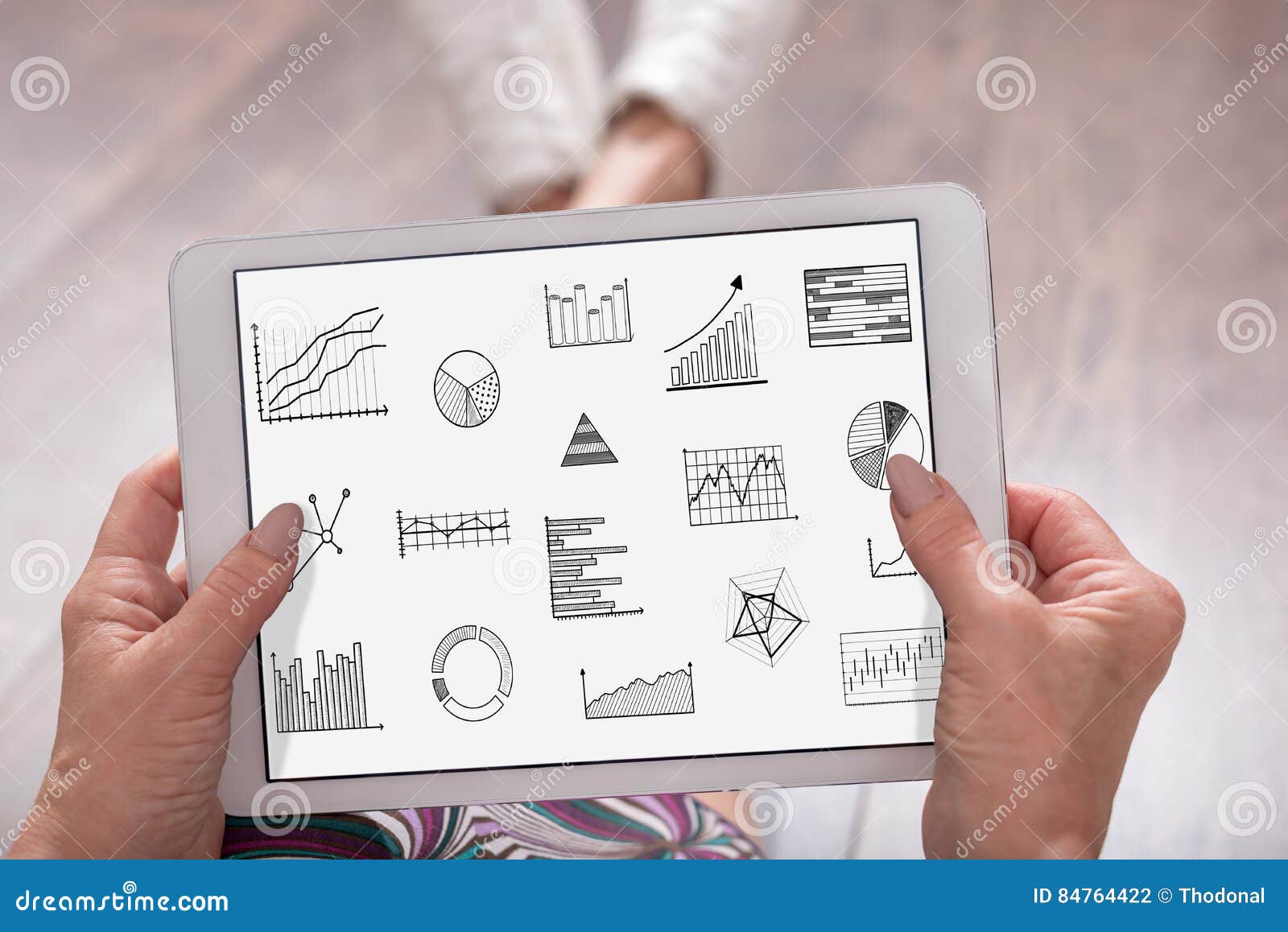 Graphical Analysis Concept on a Tablet Stock Photo - Image of ...