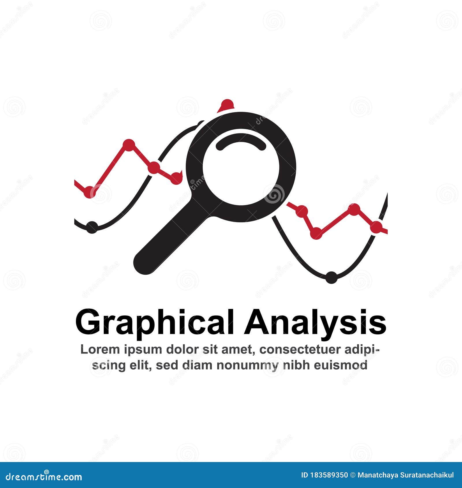 Graphical analysis concept stock vector. Illustration of glass - 183589350