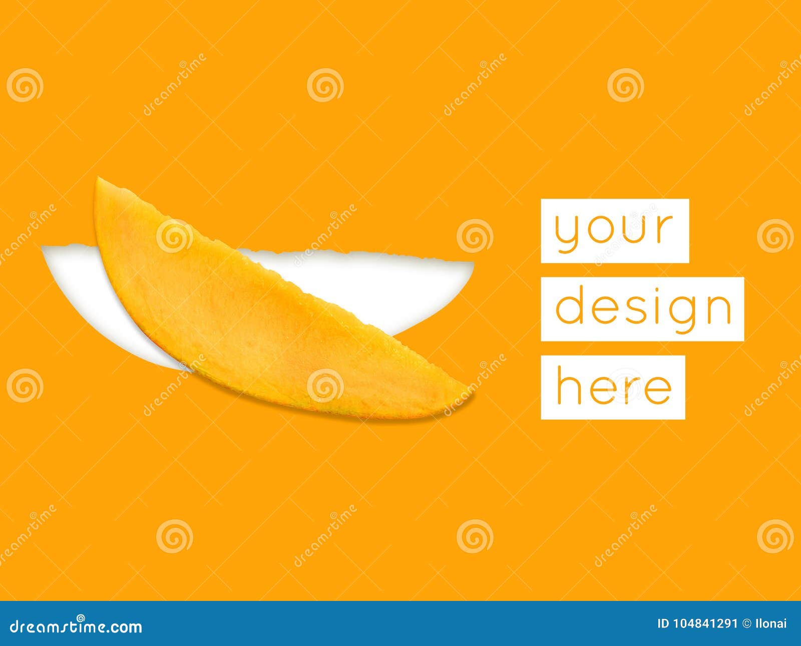 Graphical Background with Slice of Mango. Stock Illustration ...