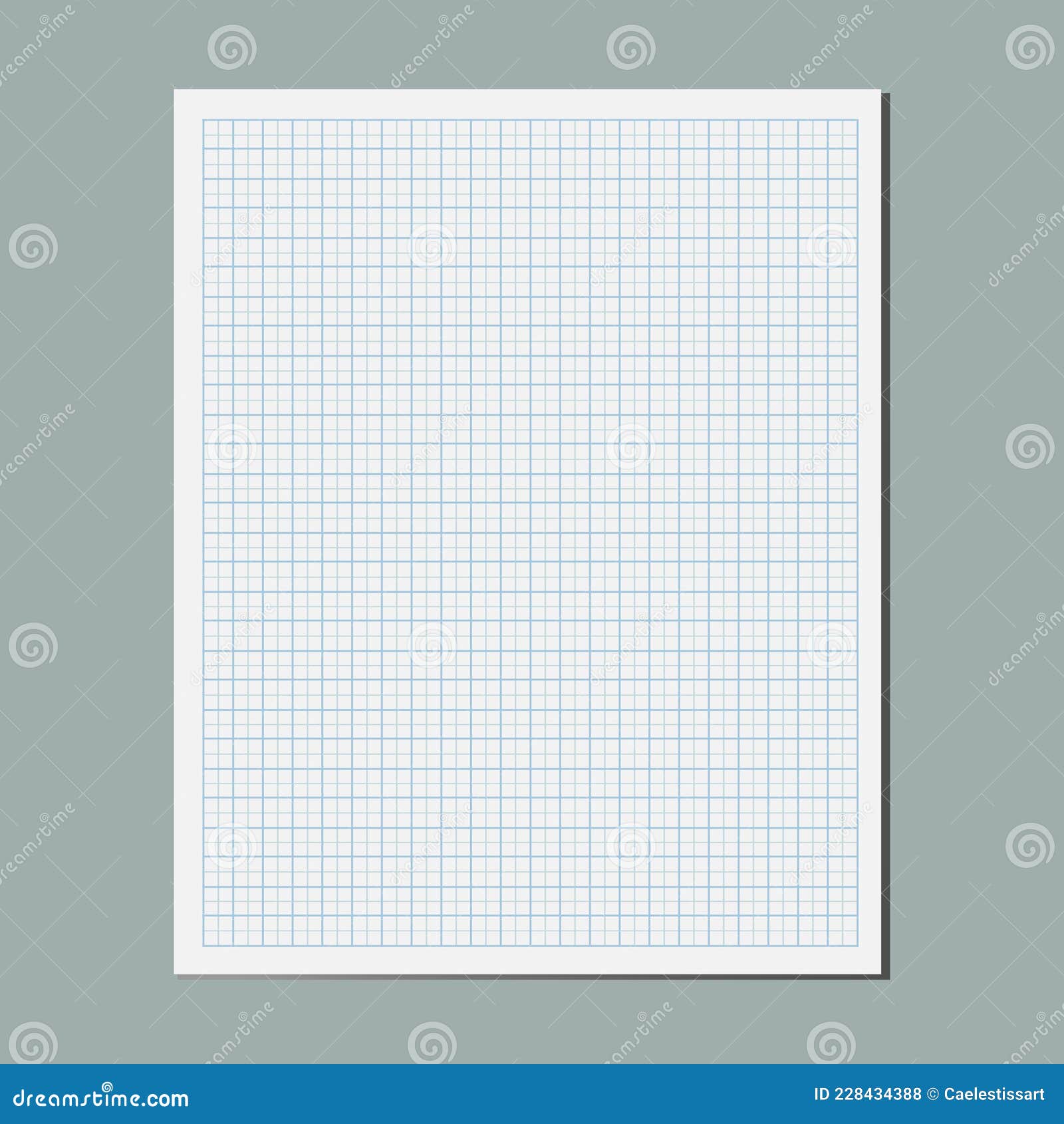 Graphical Blank Paper Sheet, Empty Square Coordinate Grid Lined ...