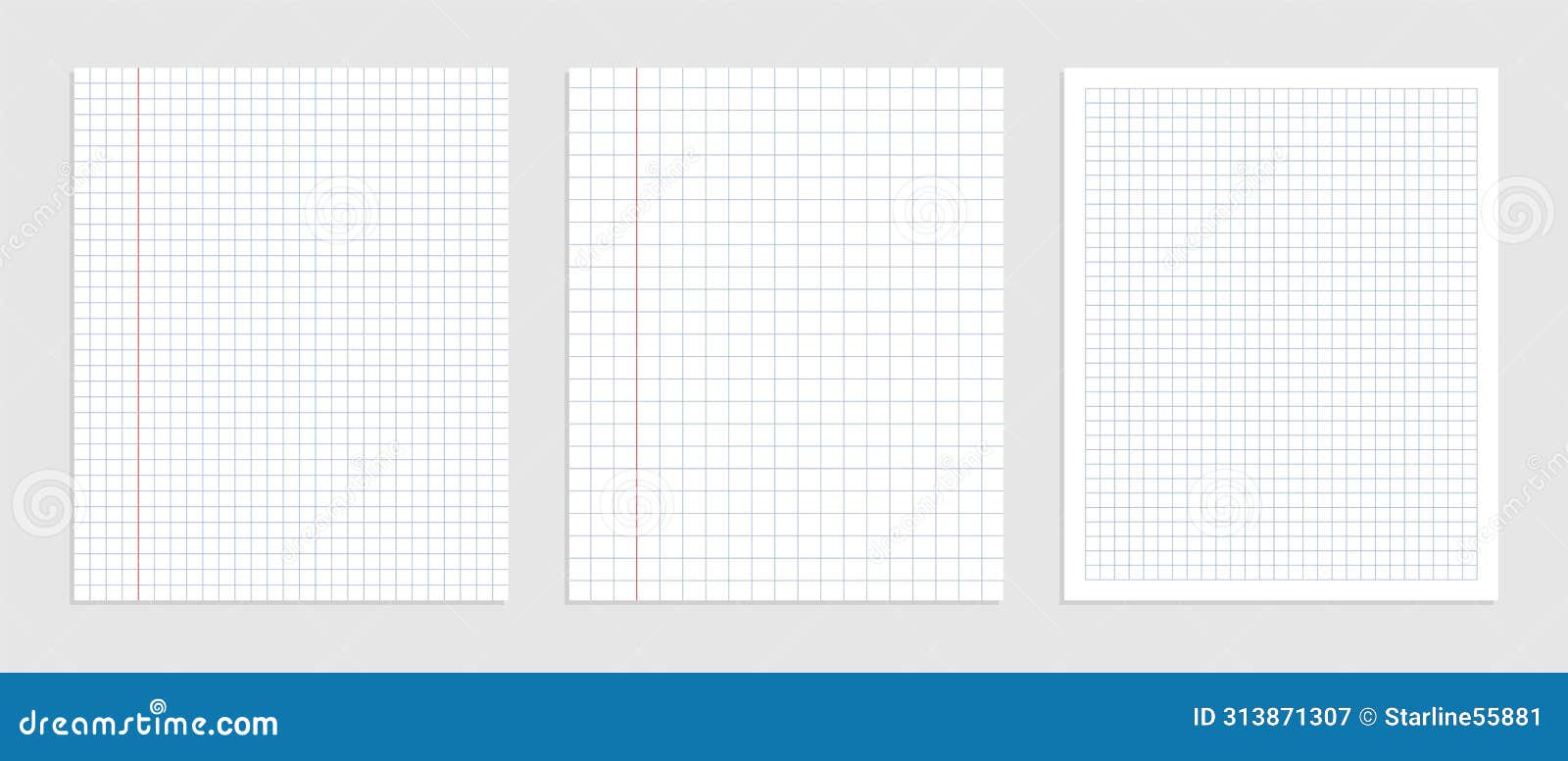 Graphical Blank Paper Sheet, Empty Square Coordinate Grid Lined ...