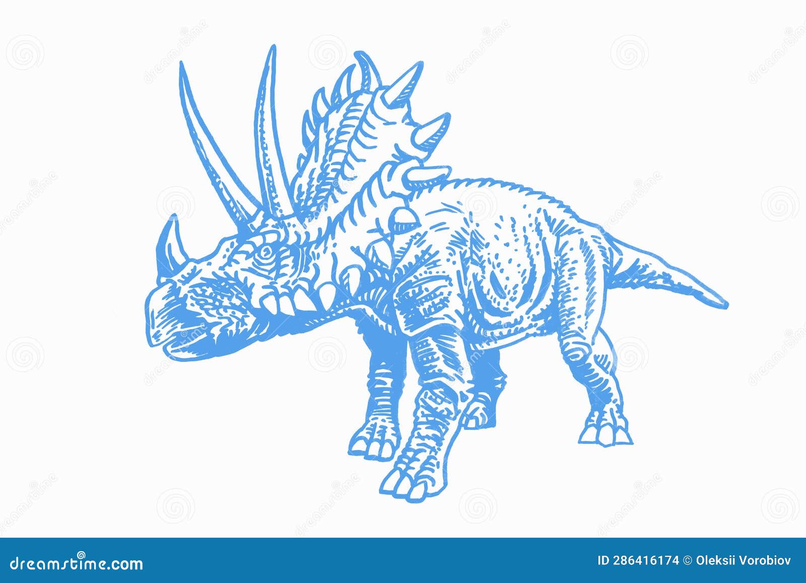 Graphical Blue Shark Isolated On White Background, Vector Color ...