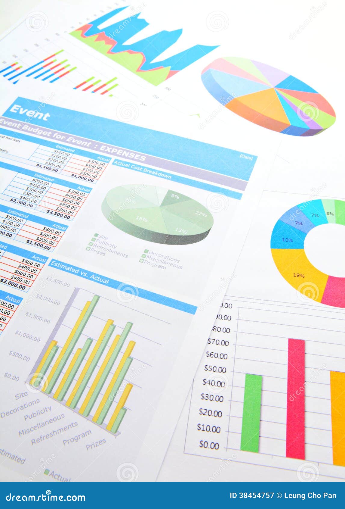 Graphical Chart With Pen And Calculator Stock Photography ...