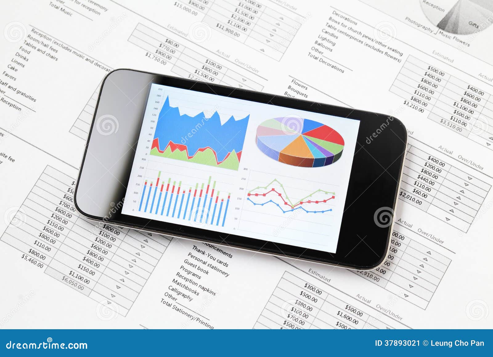 Graphical Chart With Pen And Calculator Stock Photography ...