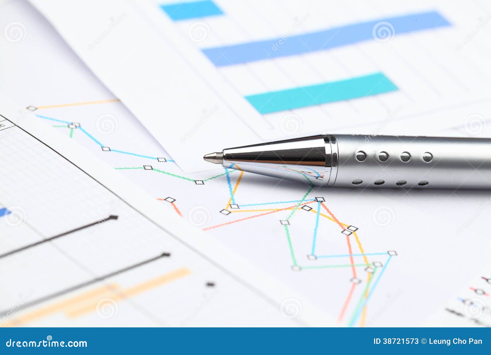 Graphical Chart With Pen And Calculator Stock Photography ...