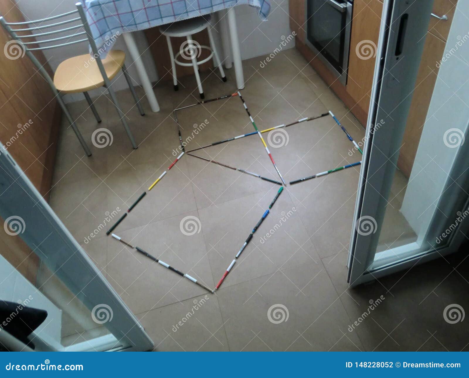 Graphical Demonstration of the Pythagorean Theorem Stock Photo - Image ...