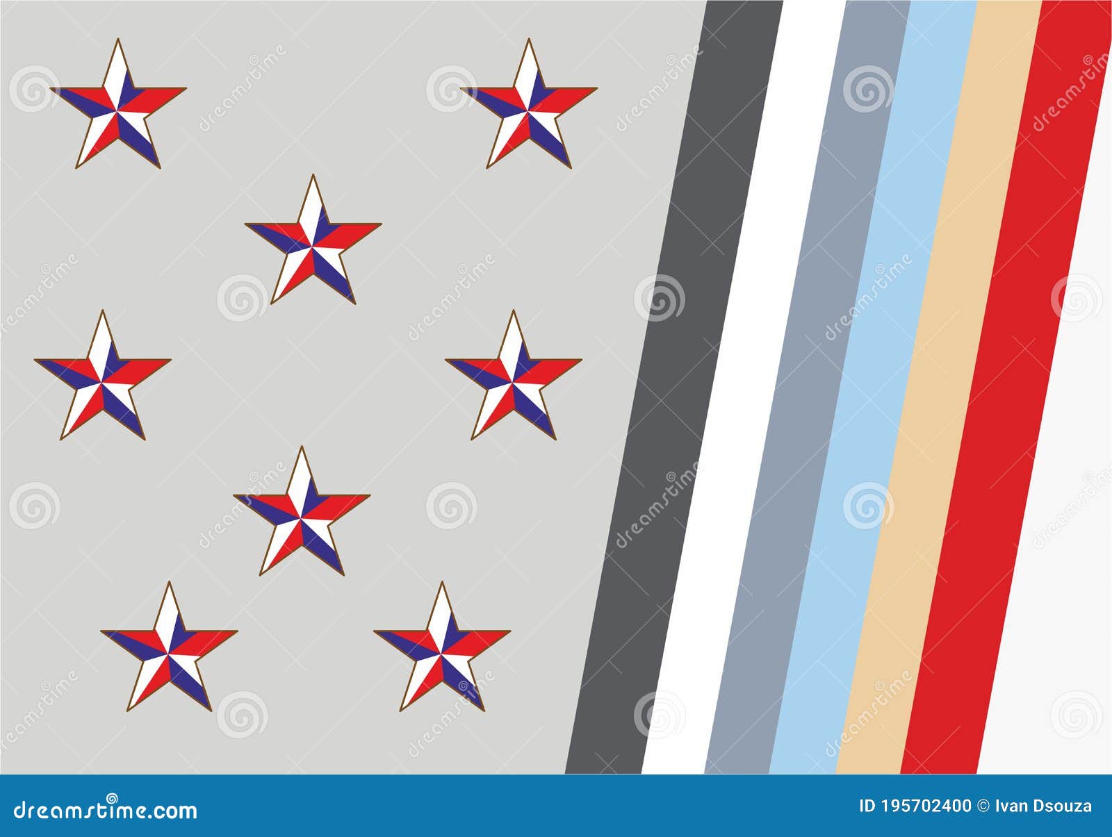 Graphical Design Using Stars and Vertical Lines Stock Vector ...