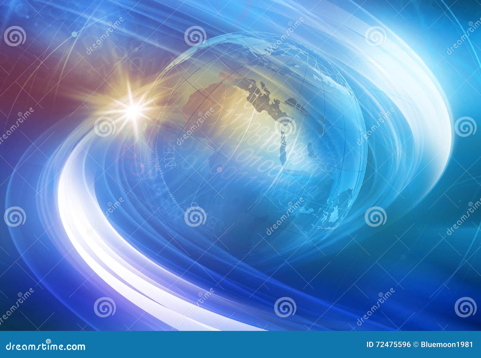 Graphical Digital World Background Concept Series Stock Illustration ...