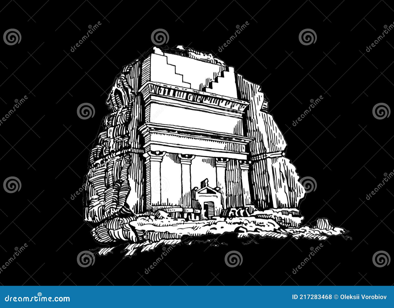 Dolmen On A Background Of Nature. Cartoon. Vector Illustration ...