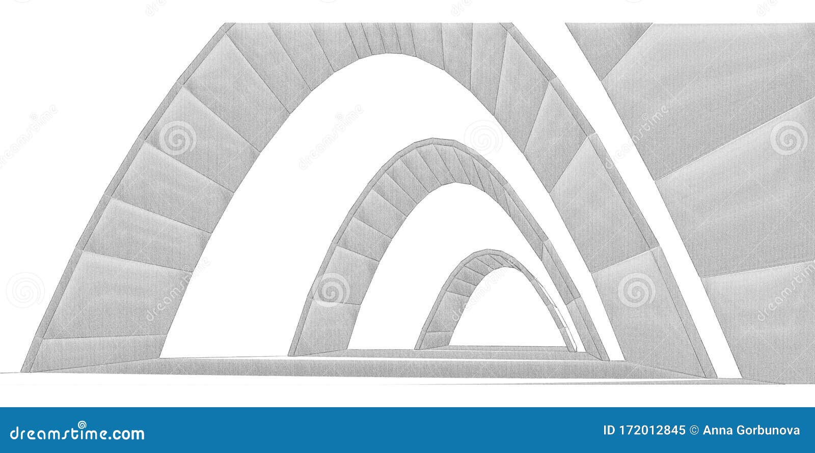 Abstract Architecture Background Arched Interior Minimalism Style ...