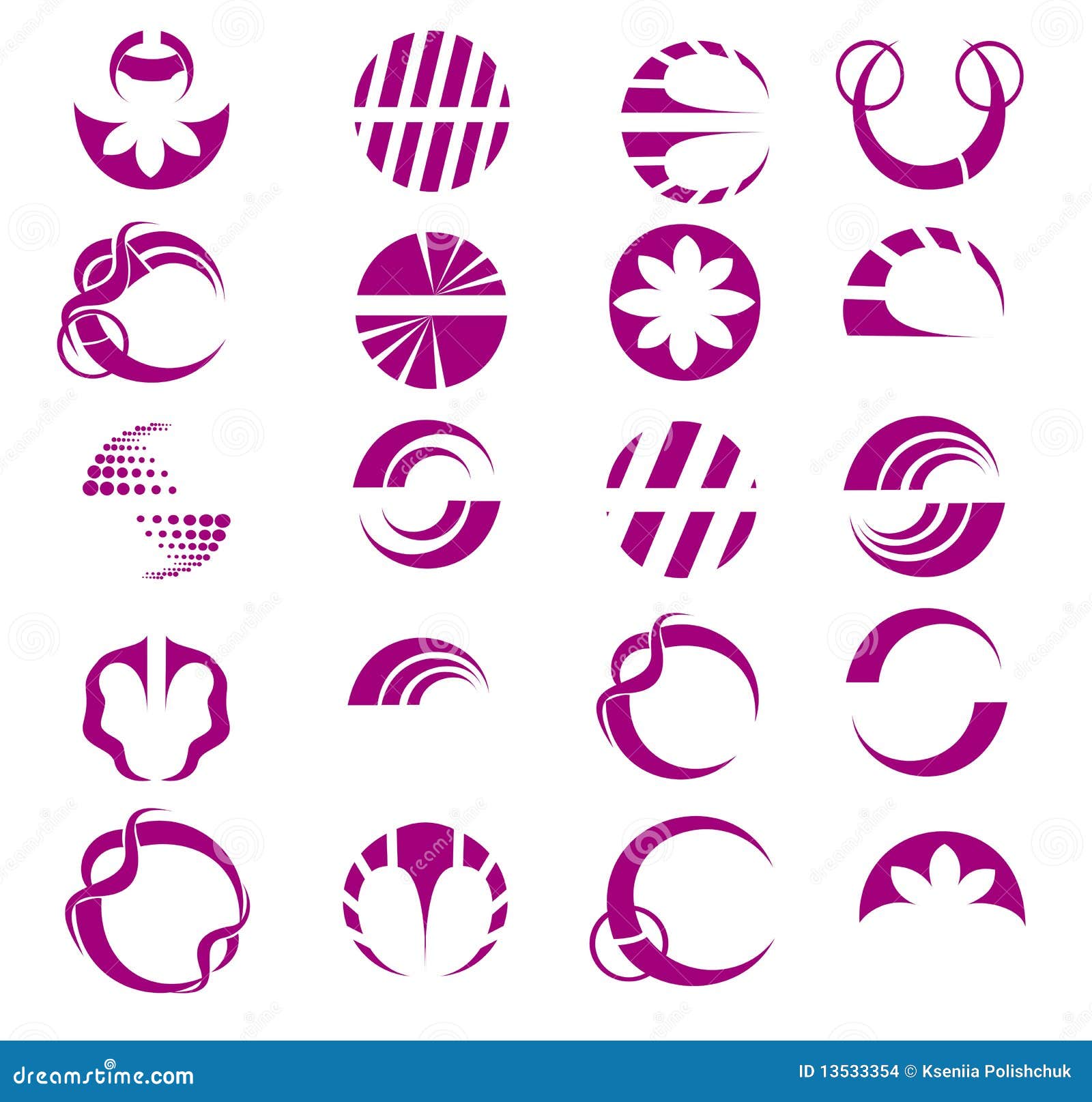 Graphical elements set stock vector. Illustration of pink - 13533354