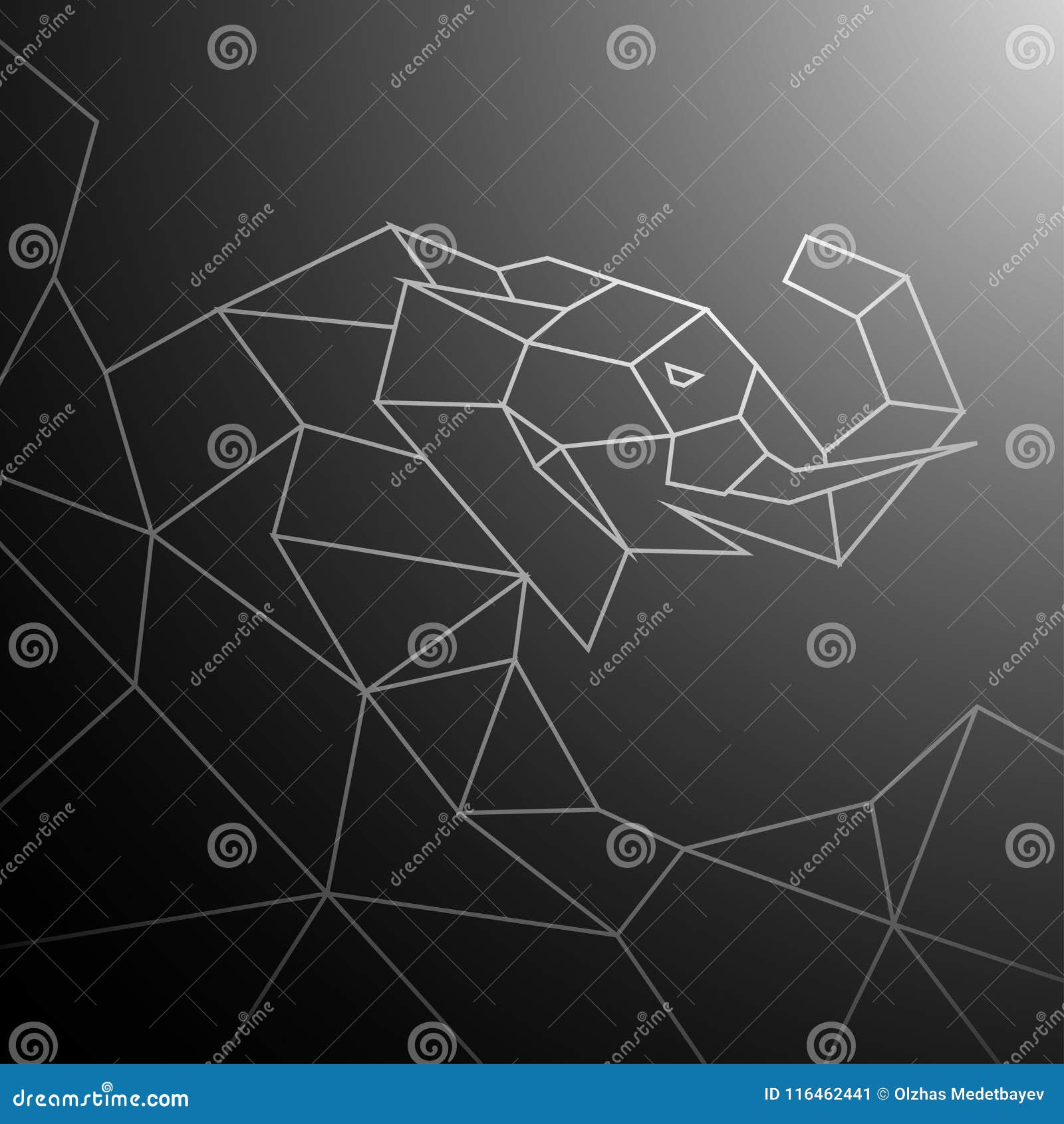 Graphical Elephant Illustration. Stock Illustration - Illustration of ...