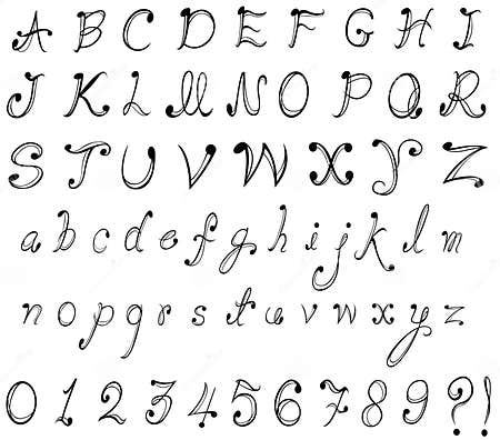 Graphical Font and Numerical Numbers in Stylish De Stock Vector ...